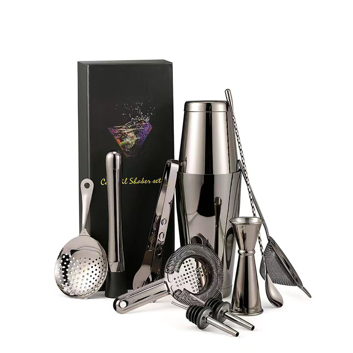 Bartender Kit Gunmetal 11 Pieces – Essential Barware